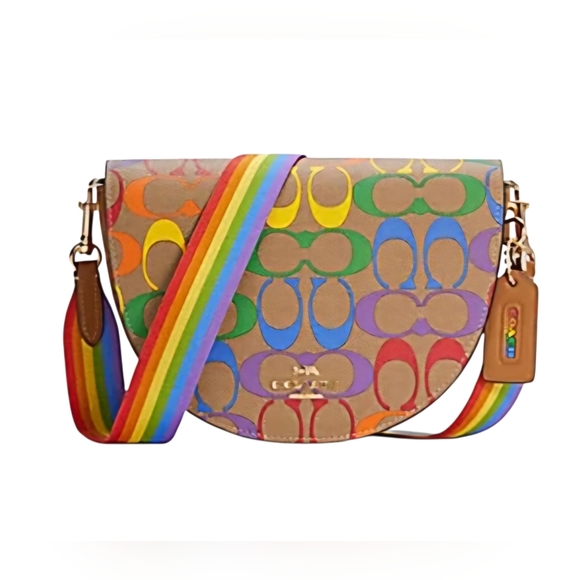 Coach | Bags | Coach Rainbow Signature Shoulder Bag Brown | Poshmark